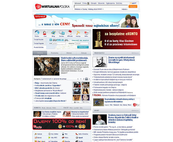 Strony główne Wirtualnej Polski - WP Wiadomości